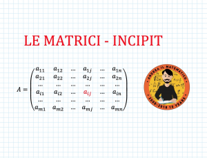 LE MATRICI - COSA SONO - Andrea il Matematico