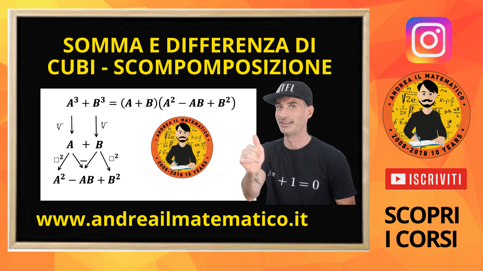 Somma e differenza di cubi - scomposizione - Andrea il Matematico