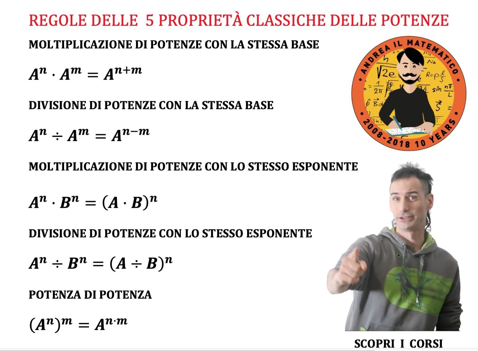 PROPRIETÀ DELLE POTENZE - Andrea il Matematico