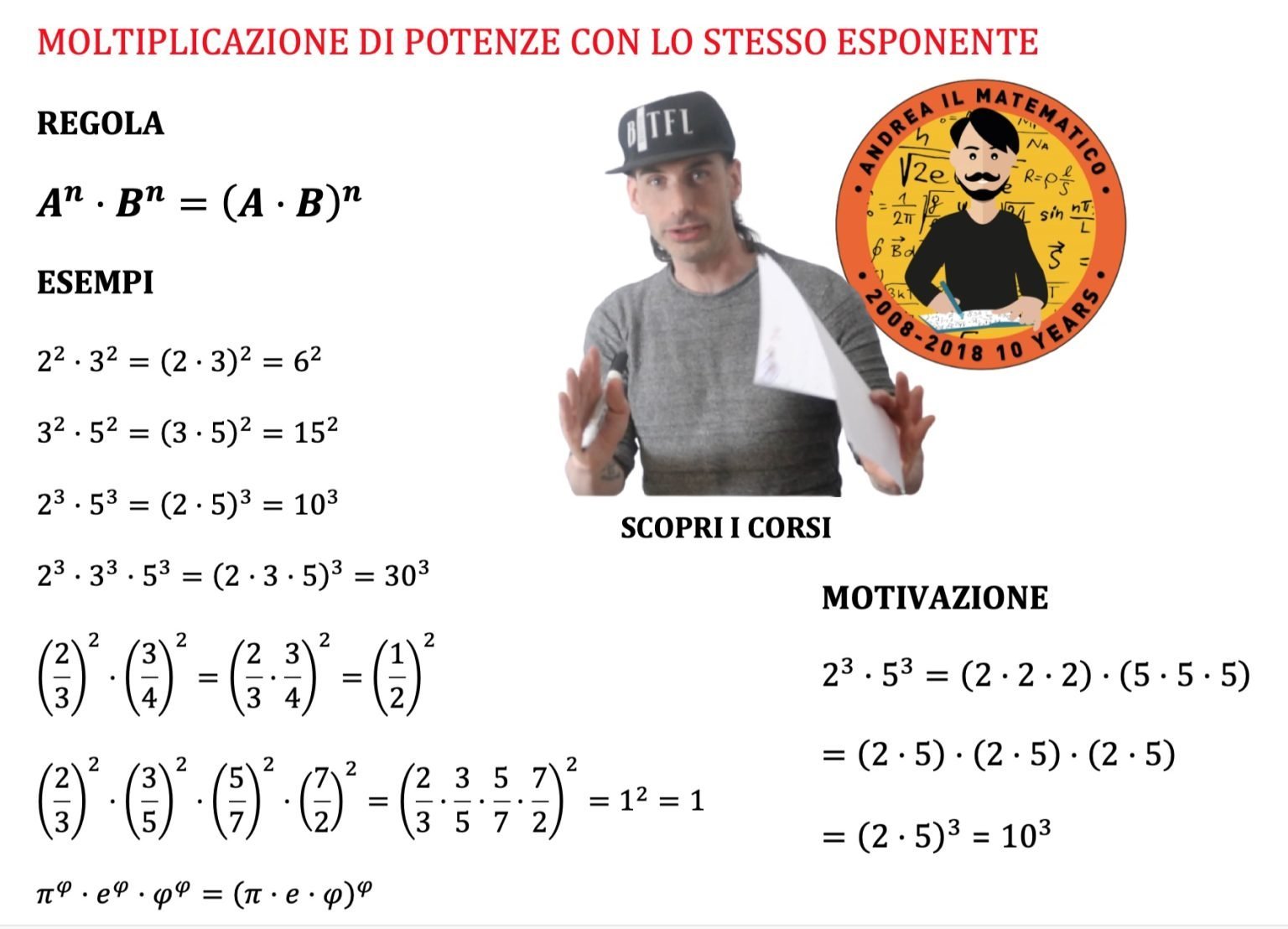 PROPRIETÀ DELLE POTENZE - Andrea il Matematico