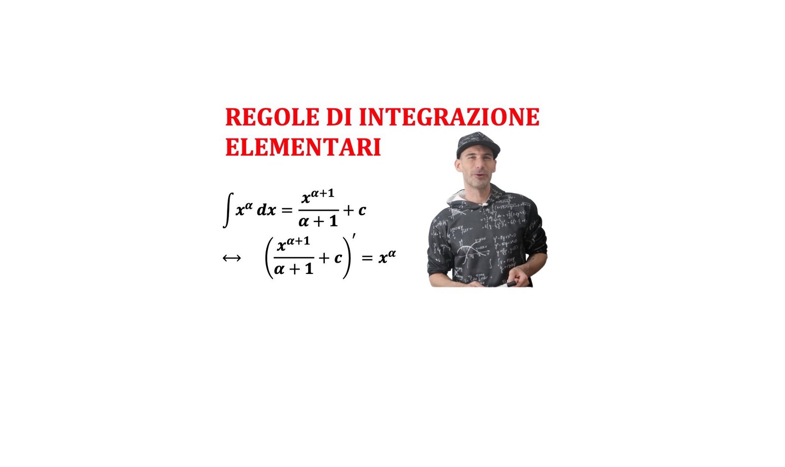 REGOLE DI INTEGRAZIONE ELEMENTARI - Andrea il Matematico