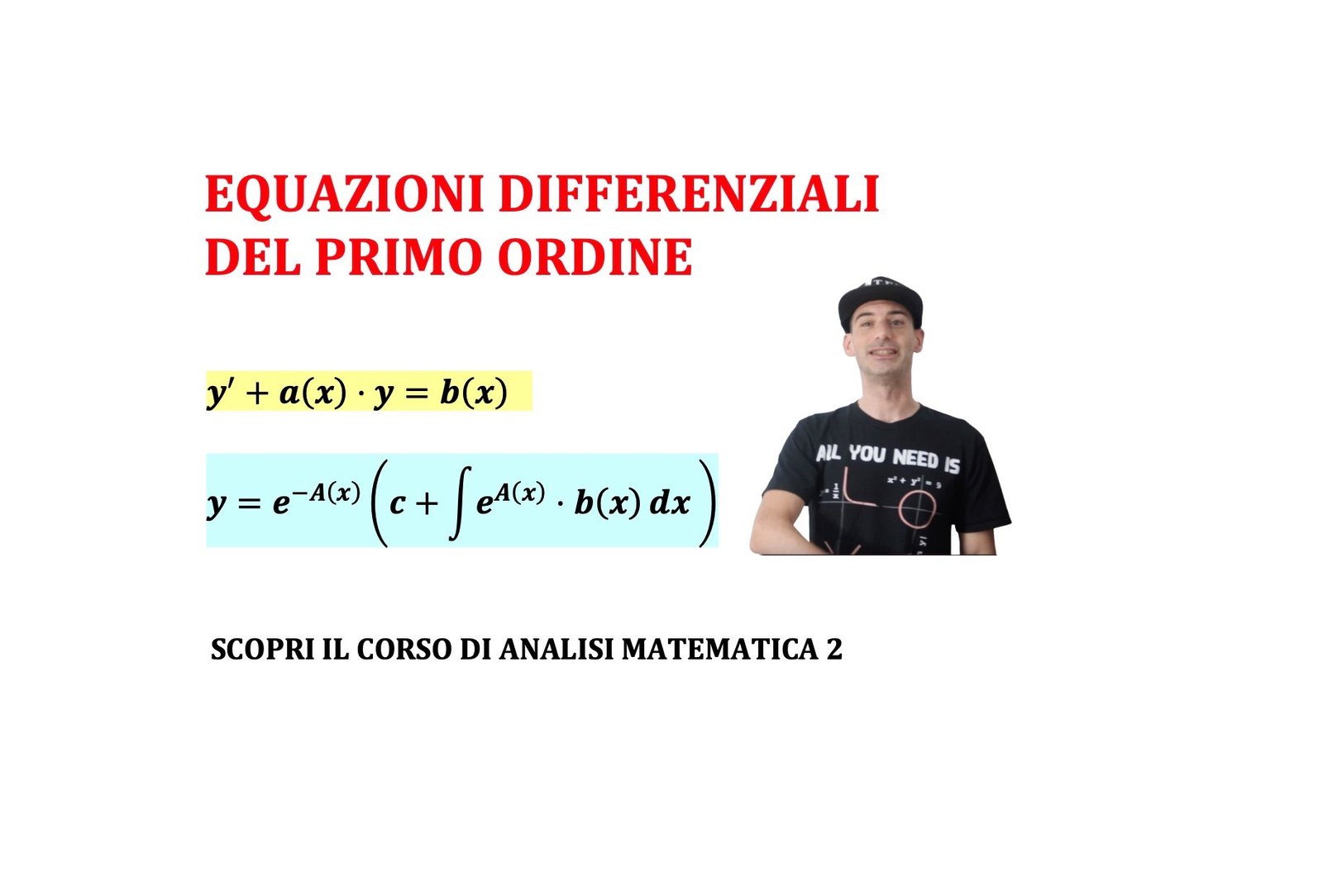 EQUAZIONI DIFFERENZIALI DEL PRIMO ORDINE - Andrea il Matematico