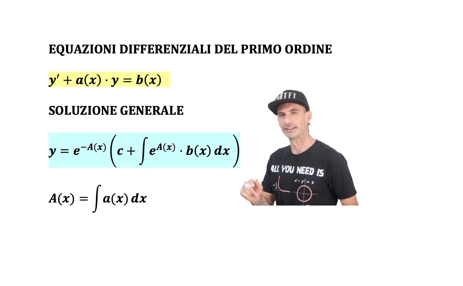 EQUAZIONI DIFFERENZIALI DEL PRIMO ORDINE - Andrea il Matematico