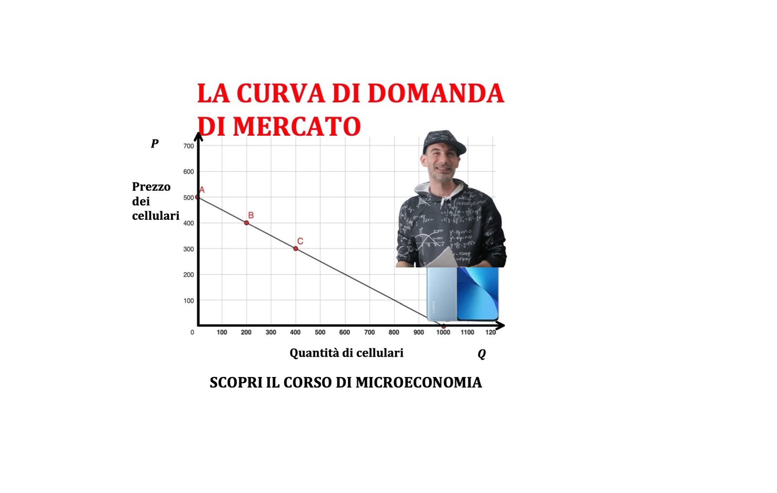 LA CURVA DI DOMANDA DI MERCATO - Andrea il Matematico
