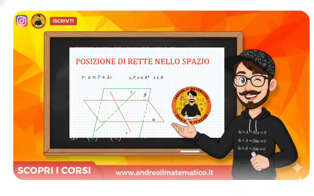Posizione di due rette nello spazio: teoria ed esercizi - Andrea il ...