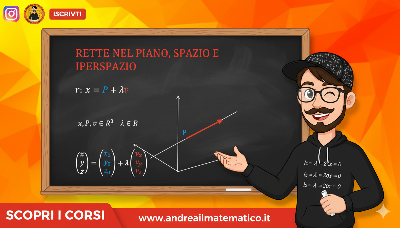 La retta nello spazio: equazione parametrica e cartesiana - Andrea il ...